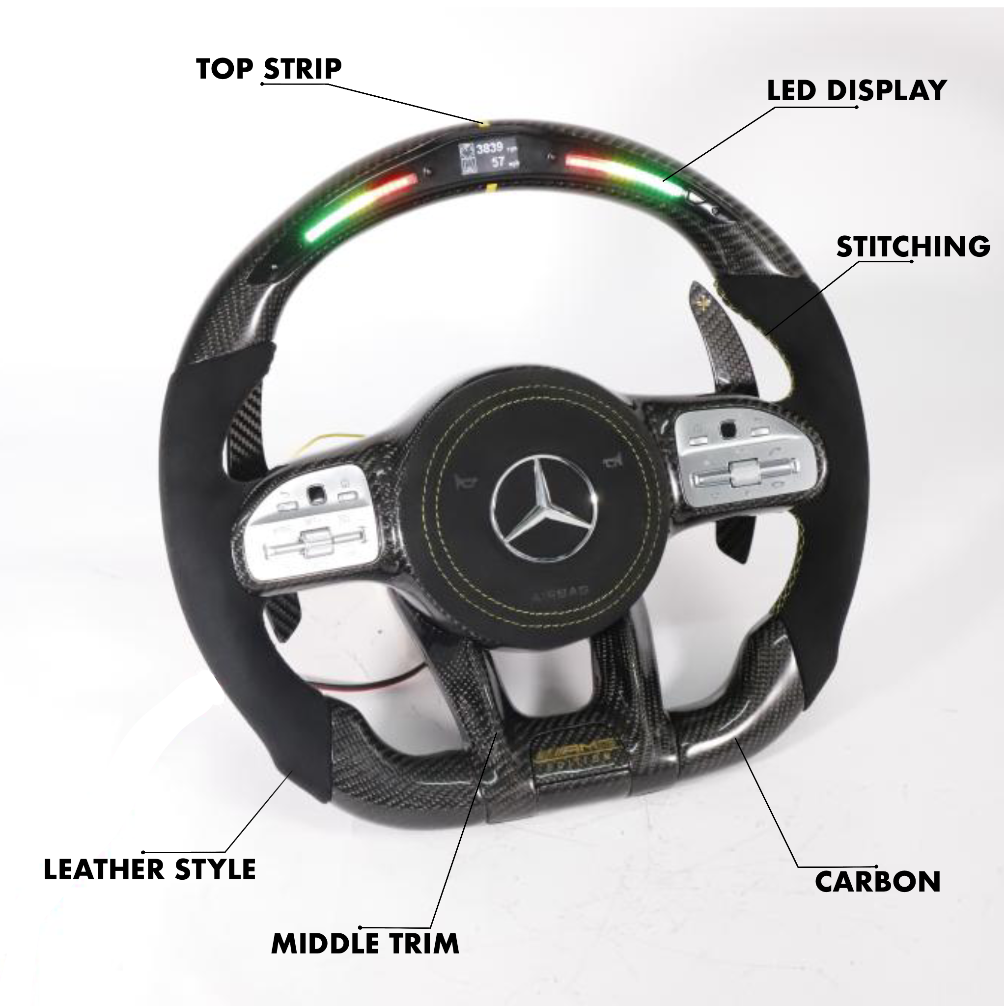 Mercedes-Benz 2020 AMG Performance Style Customizable Steering Wheel ...